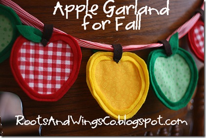 RootsAndWingsCo: An Apple Garland for Fall